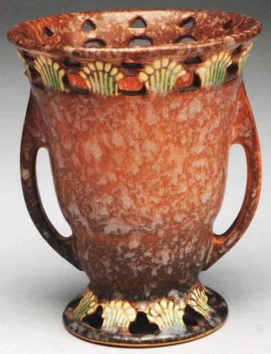 Roseville Tan Ferella Vase.