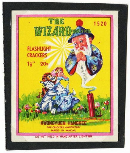 Wizard Brand 20 Pack Firecracker Label.