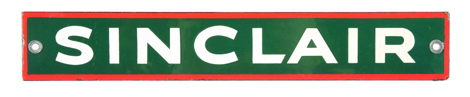 Sinclair Oil Company Porcelain Strip Sign. Auction