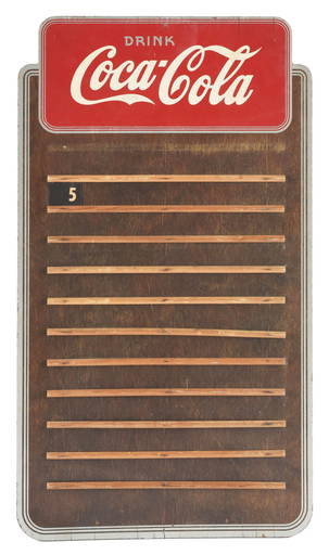 Drink Coca Cola Wooden Menu Sign.