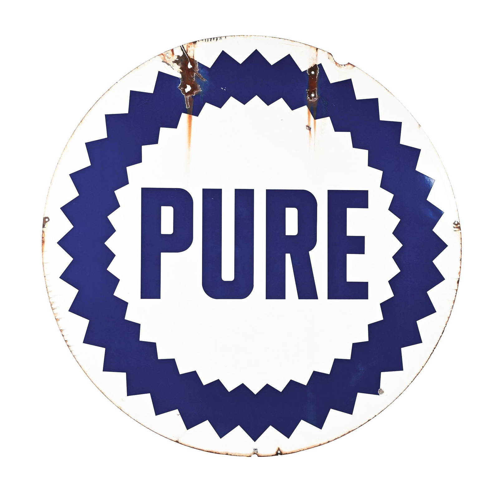 Pure Oil Company Service Station Identification Porcelain Sign W ...