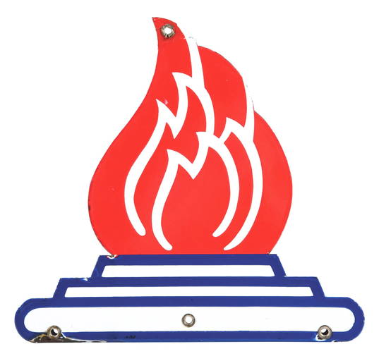 Standard Oil Porcelain Flame Attachment Sign.