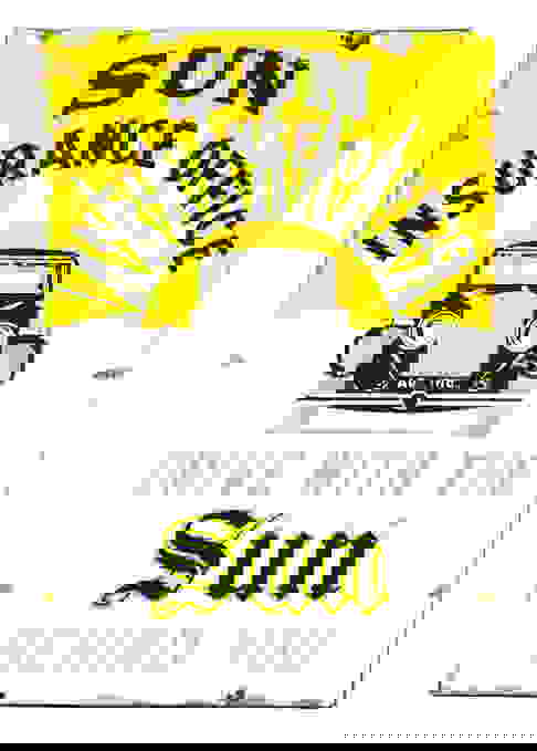 Porcelain Sun Insurance Sign W/ Automobile Graphic. Auction