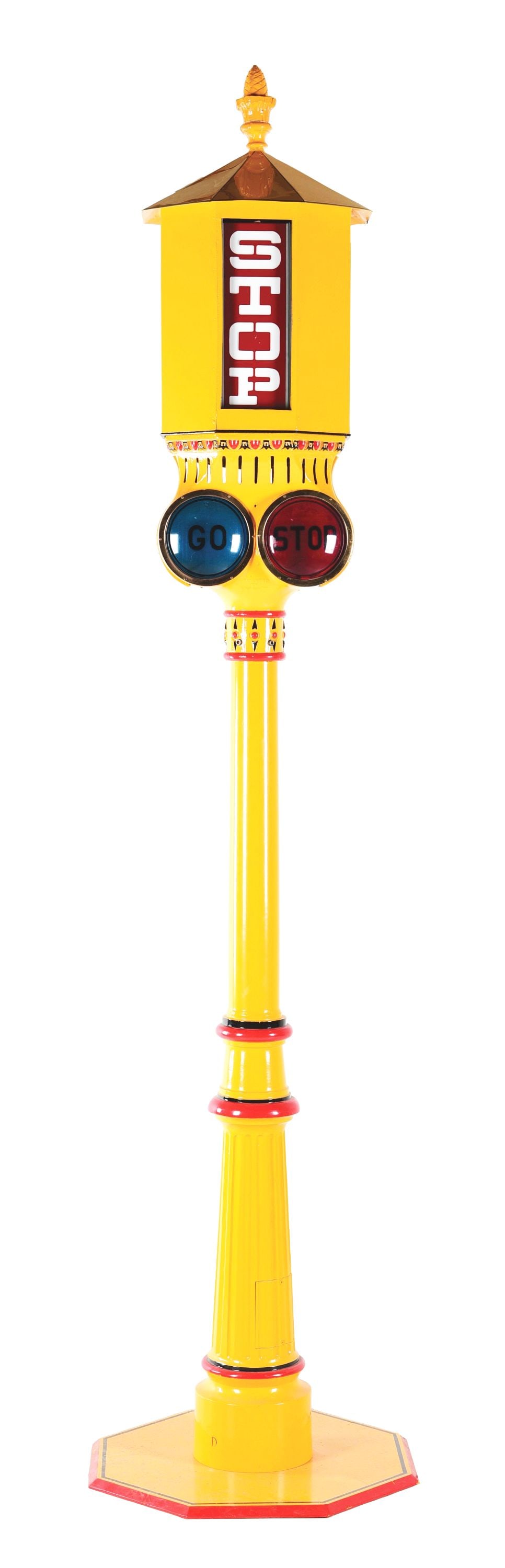 Unique & Outstanding Early City Mechanical Stop Light W/ Ornnate ...