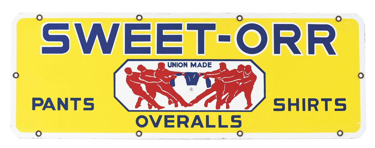 Sweet Orr Work Wear Porcelain Sign.