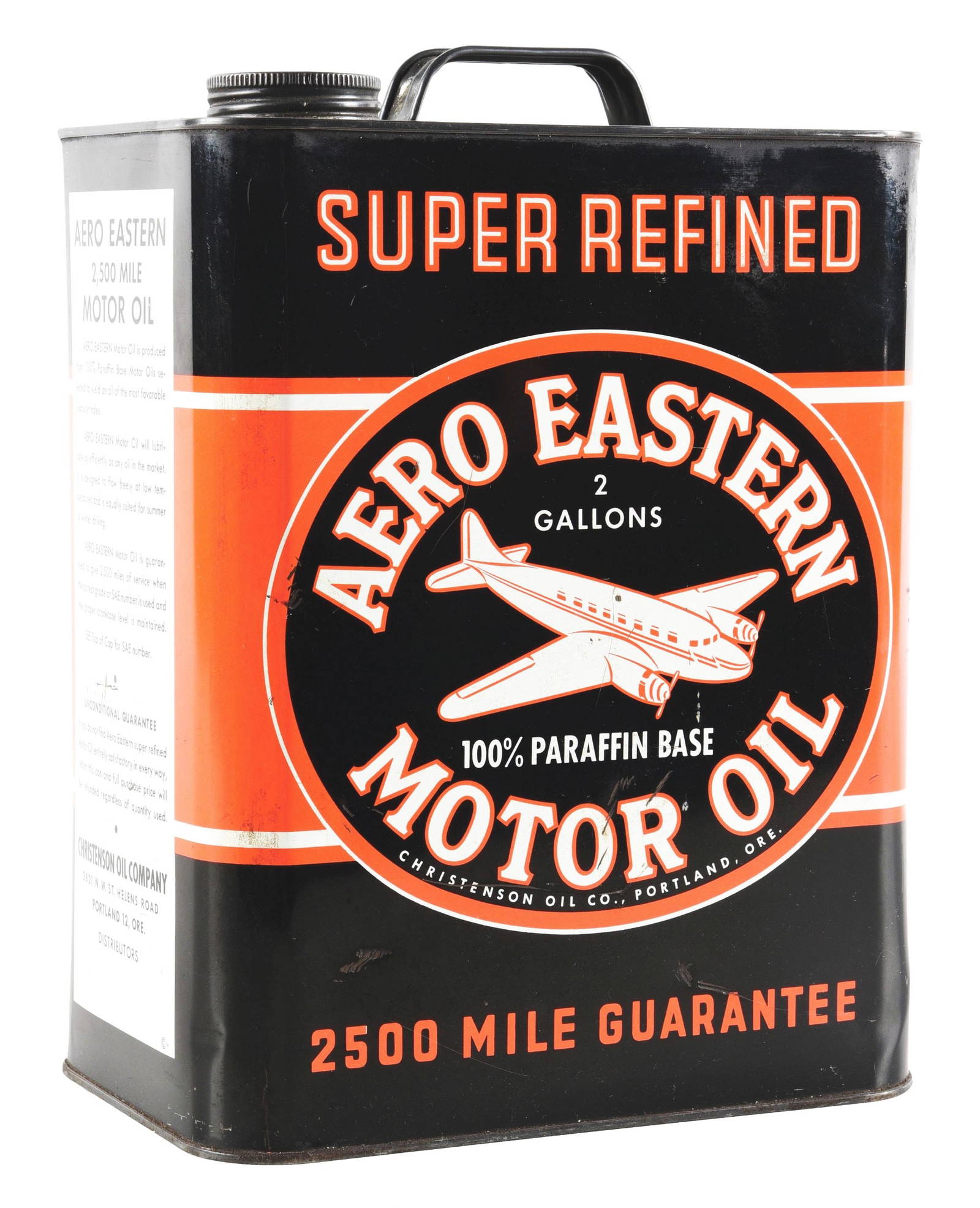 Aero Eastern Motor Oil Two Gallon Can W/ Airplane Graphic. Auction