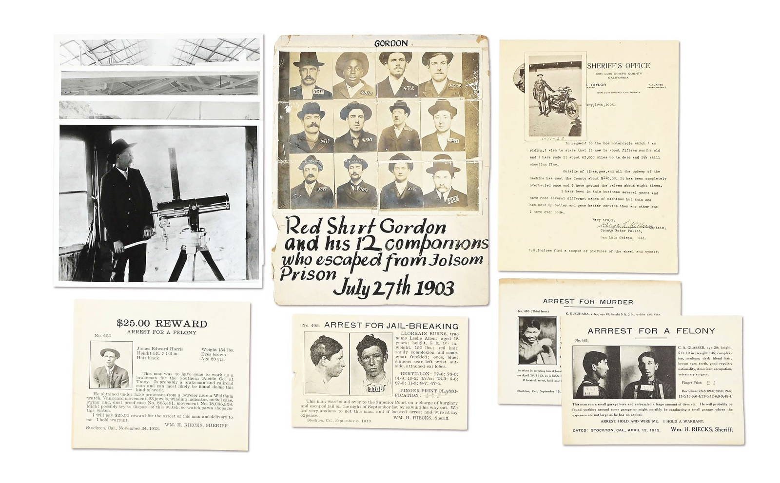 Binder Of Police And Jail Ephemera. Auction