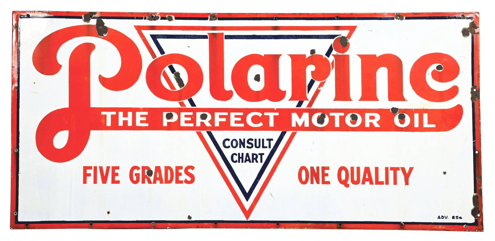 Polarine "the Perfect Motor Oil" Porcelain Sign. Auction