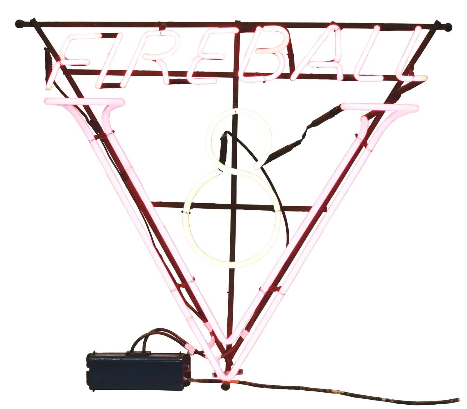 Very Uncommon Ford V8 Fireball Skeleton Neon. Auction