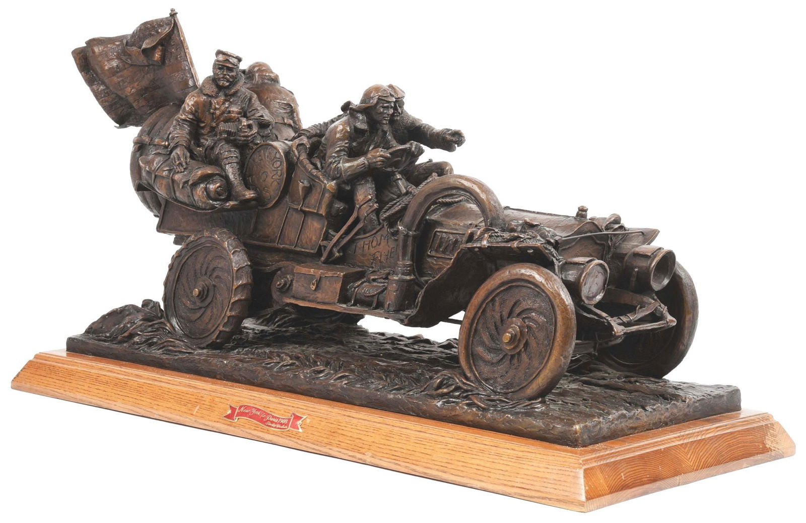 Very Rare And Seldom Seen "new York To Paris" Stanley Wanlass Bronze.