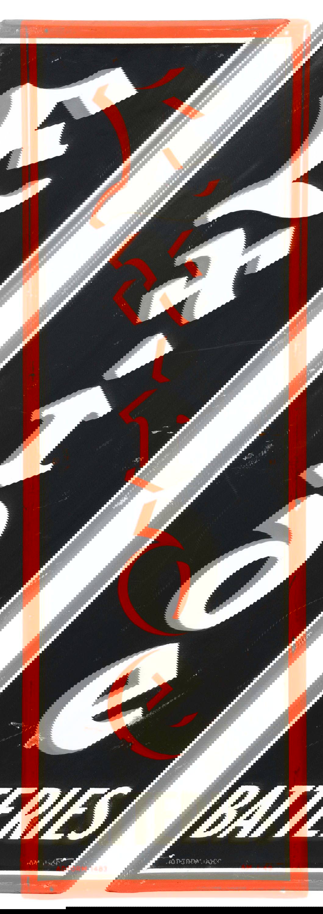 Exide Batteries Self-framed Embossed Tin Sign. Auction