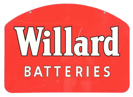 Willard Batteries 1958 Vertical Sign Auction