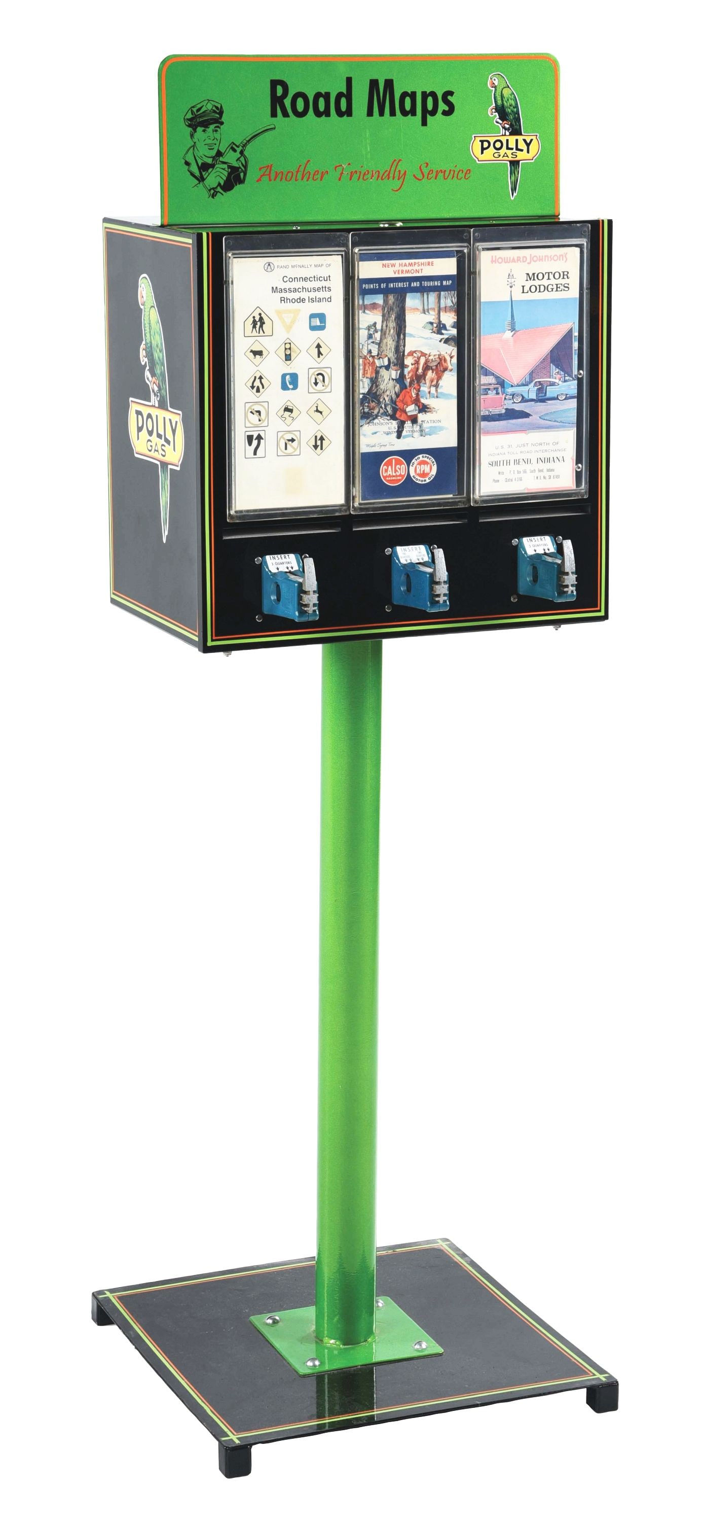 25¢ Polly Gas Map Vending Machine.