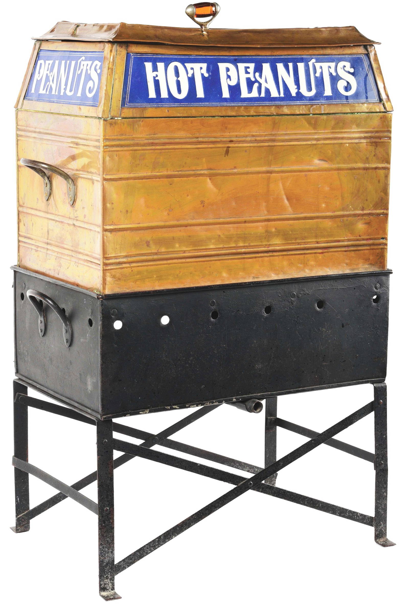 Copper Hot Peanuts Warming Box. Auction