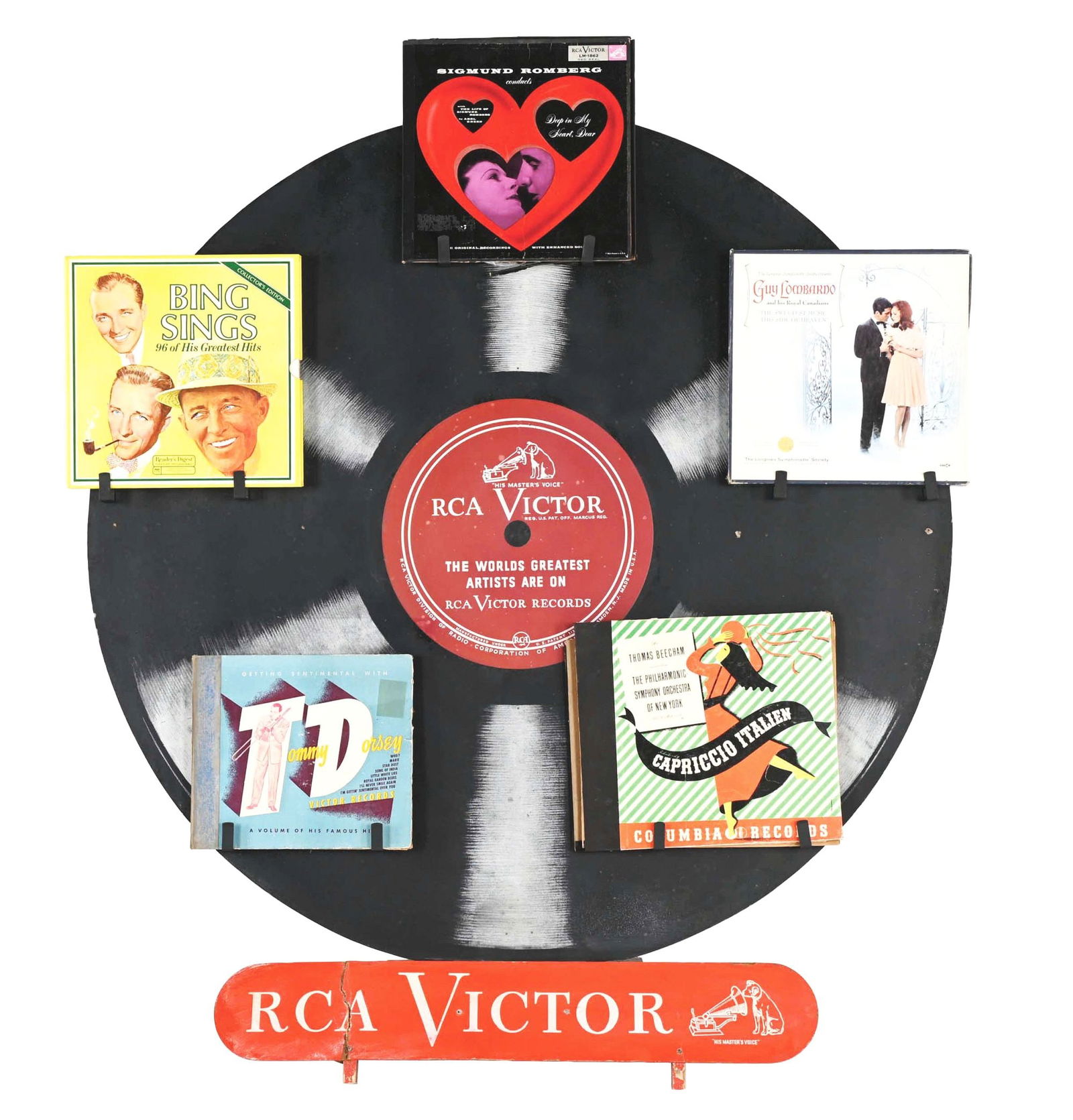Rca Victor Record Store Window Display For Records.