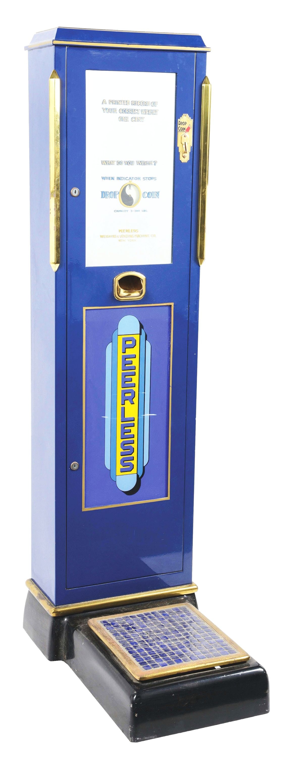 Restored Peerless Penny Scale. Auction