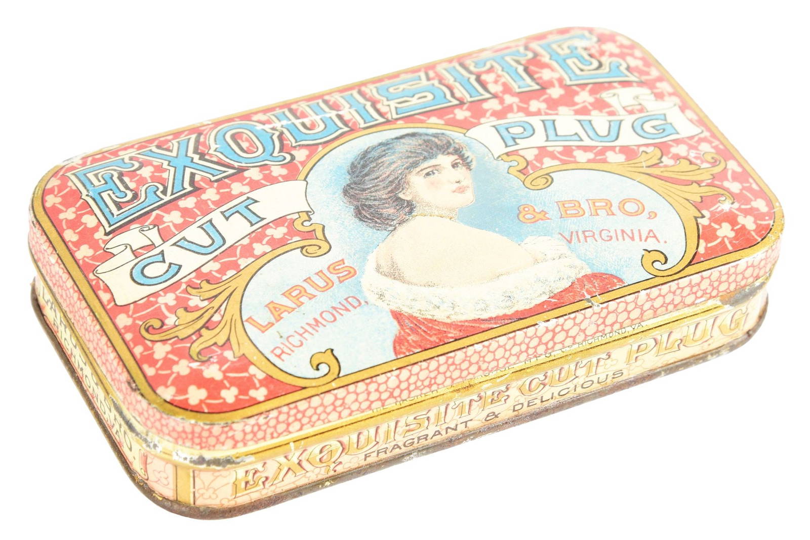 Exquisite Tobacco Flat Pocket Tin. Auction