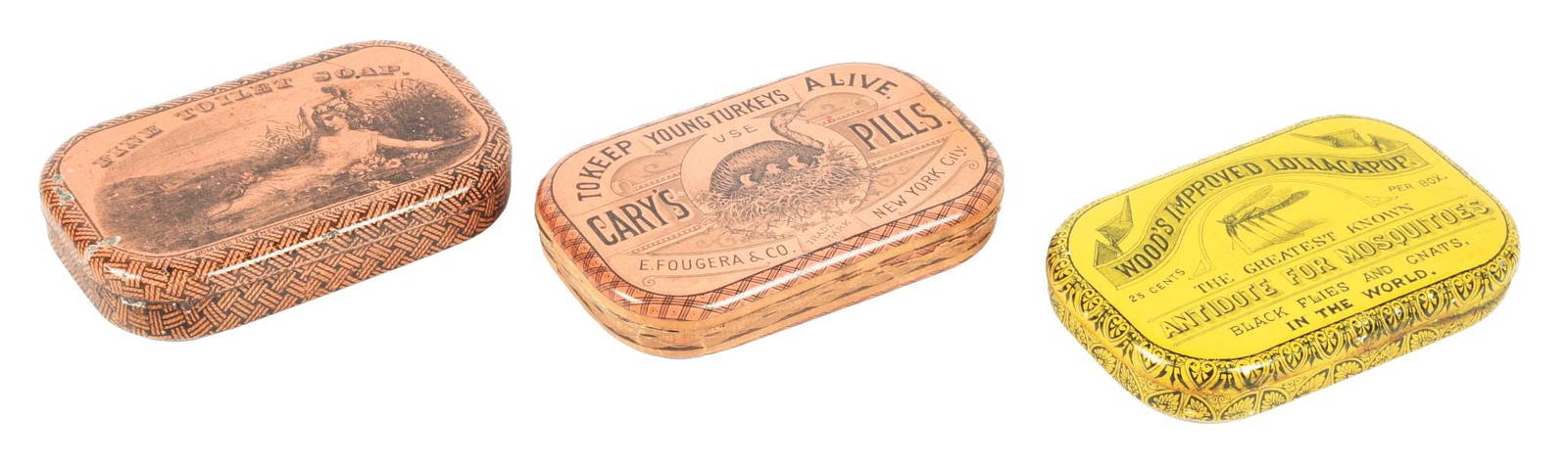 Collection Of 3: Country Store Pocket Tins.