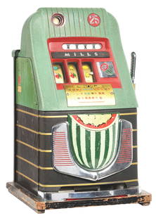 Mills Roman Head Silver Bell Slot Machine Auction