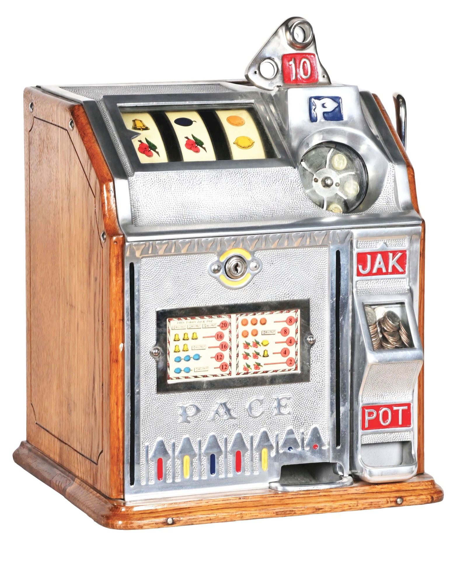 10¢ Pace Bantam Jackpot Slot Machine. Auction