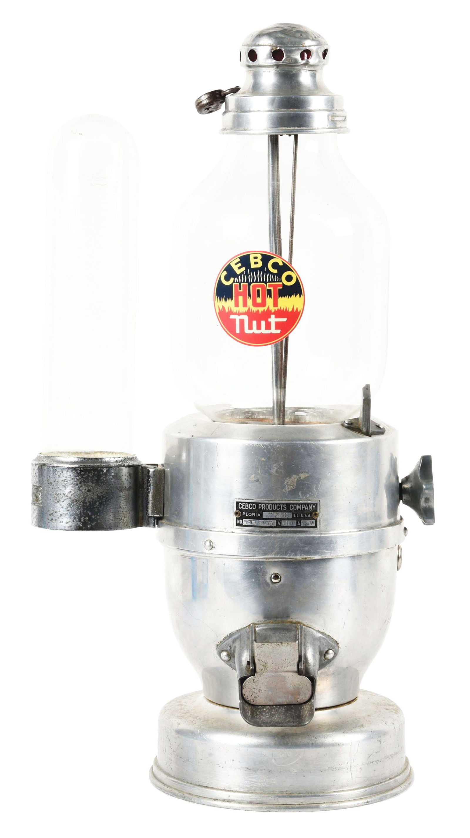 5¢ Electric Cebco Hot Nut Peanut Dispenser Vending Machine. Auction