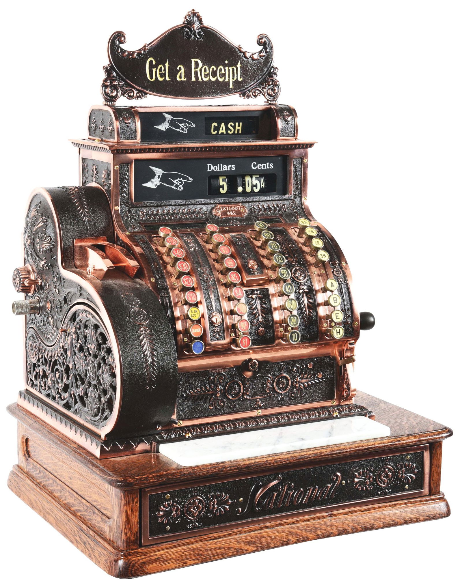 Fully Restored National Cash Register Model 442. Auction