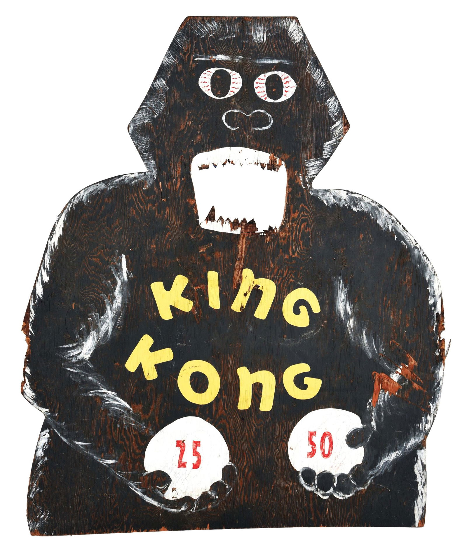 King Kong Hand-painted Wood Carnival Game W/ King Kong Graphic. Auction
