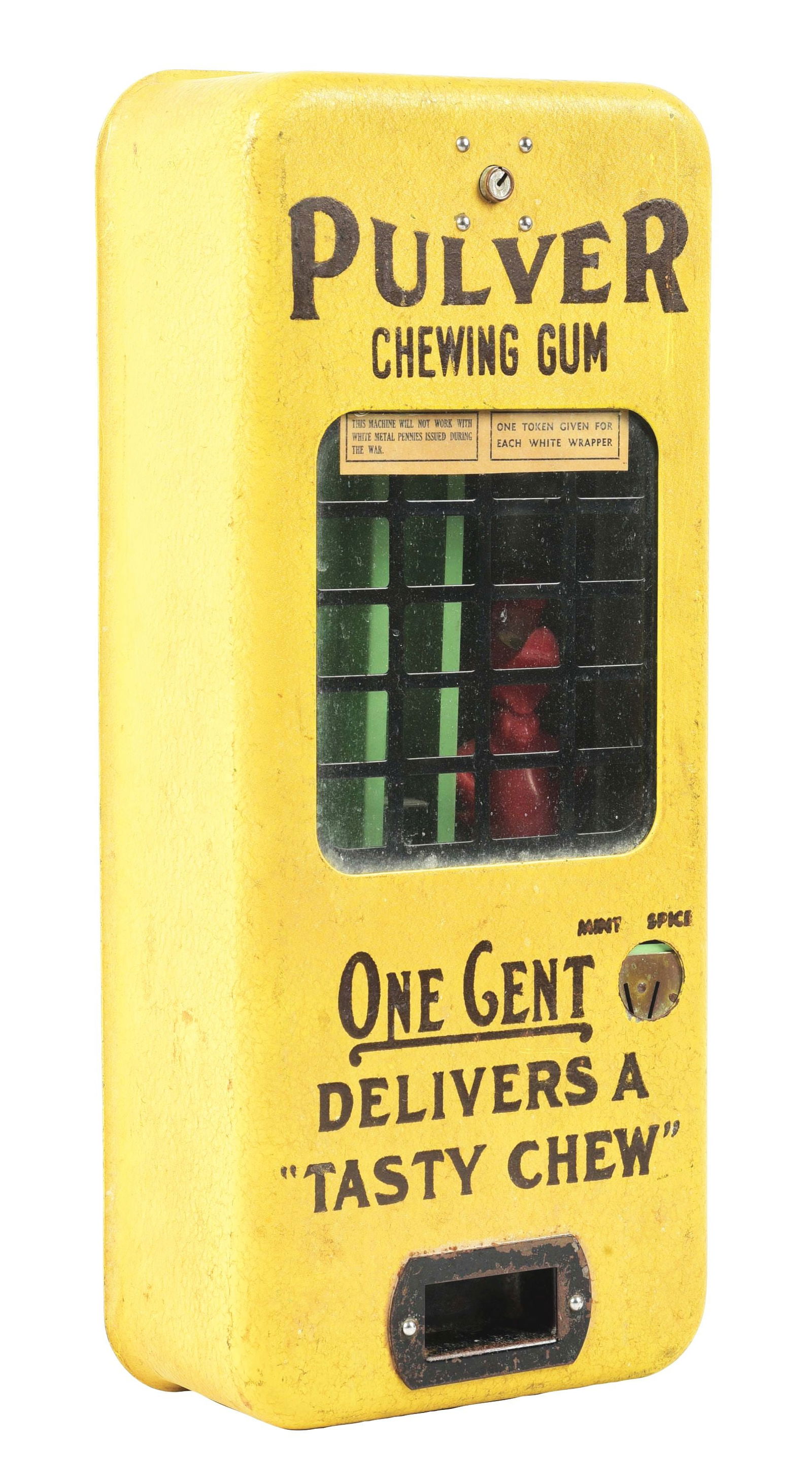 Pulver Tab Gum Vending Machine With A Woody Woodpecker Figure. Auction
