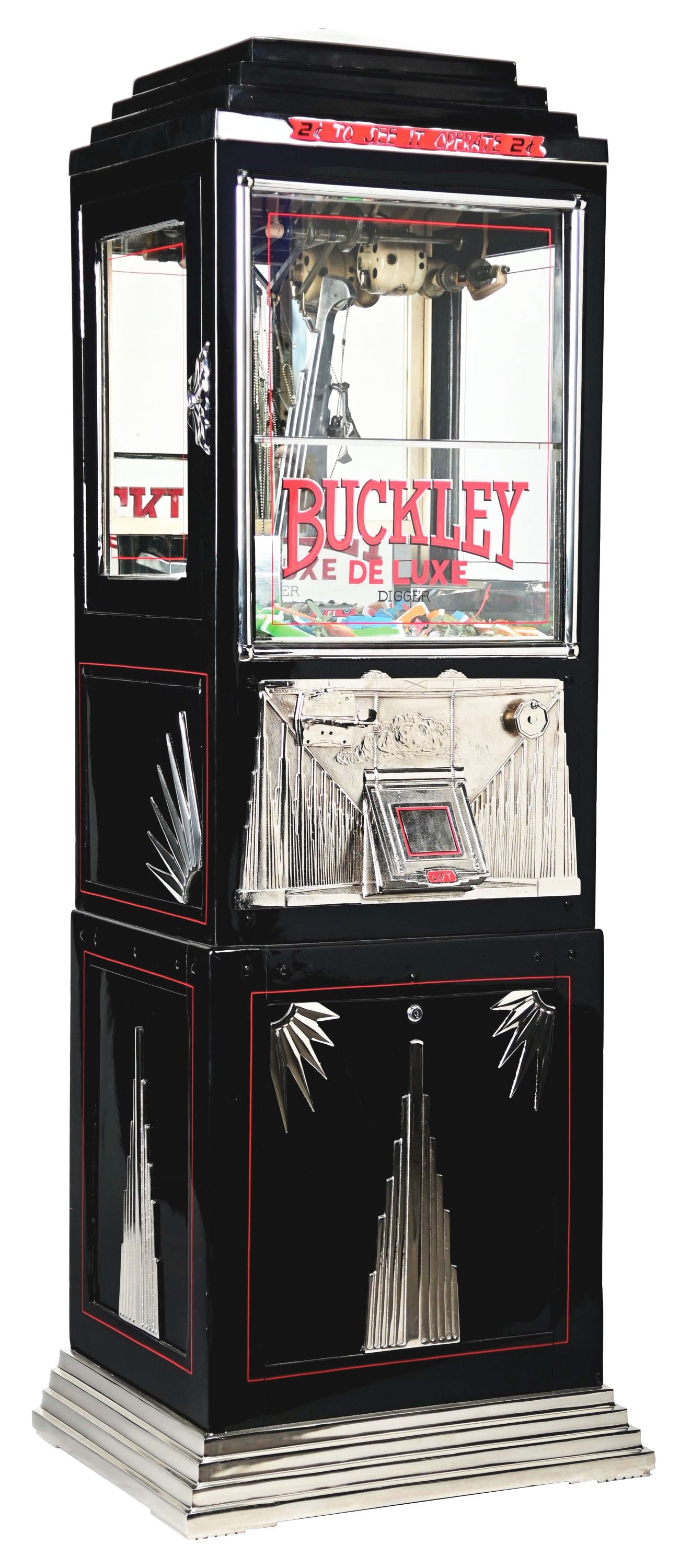 2¢ Art Deco Chicago Buckley Arcade Digger. Auction