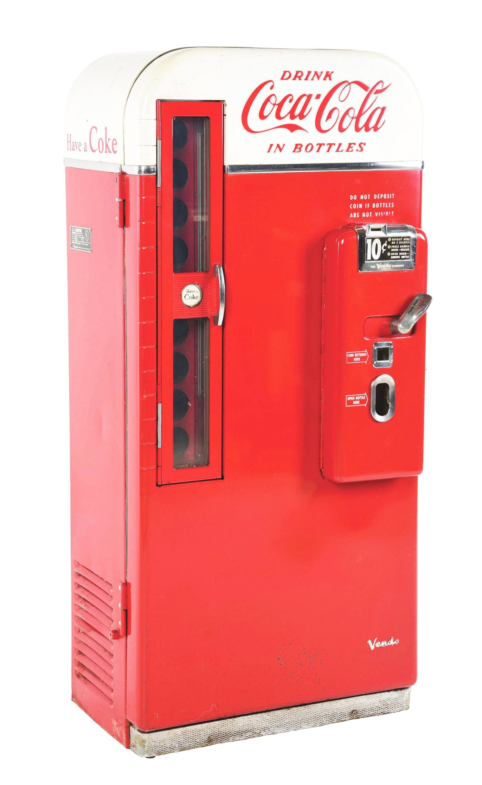 10¢ Vendo Model 81 Coca-cola Machine. Auction
