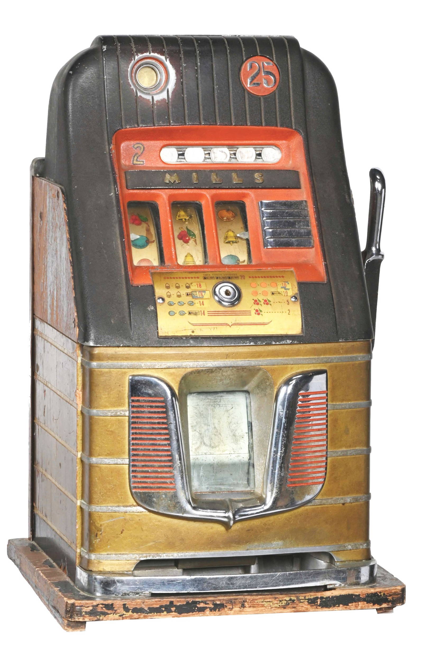 25¢ Mills Novelty Co. High Top Slot Machine. Auction