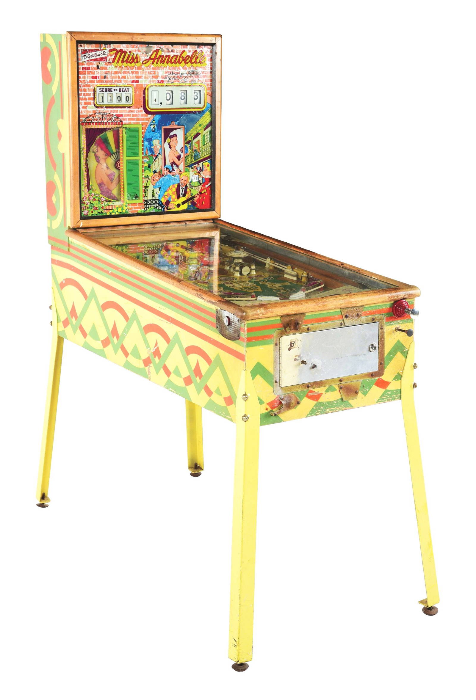 5¢ Gottlieb & Co. Miss Annabelle Pinball Machine. Auction