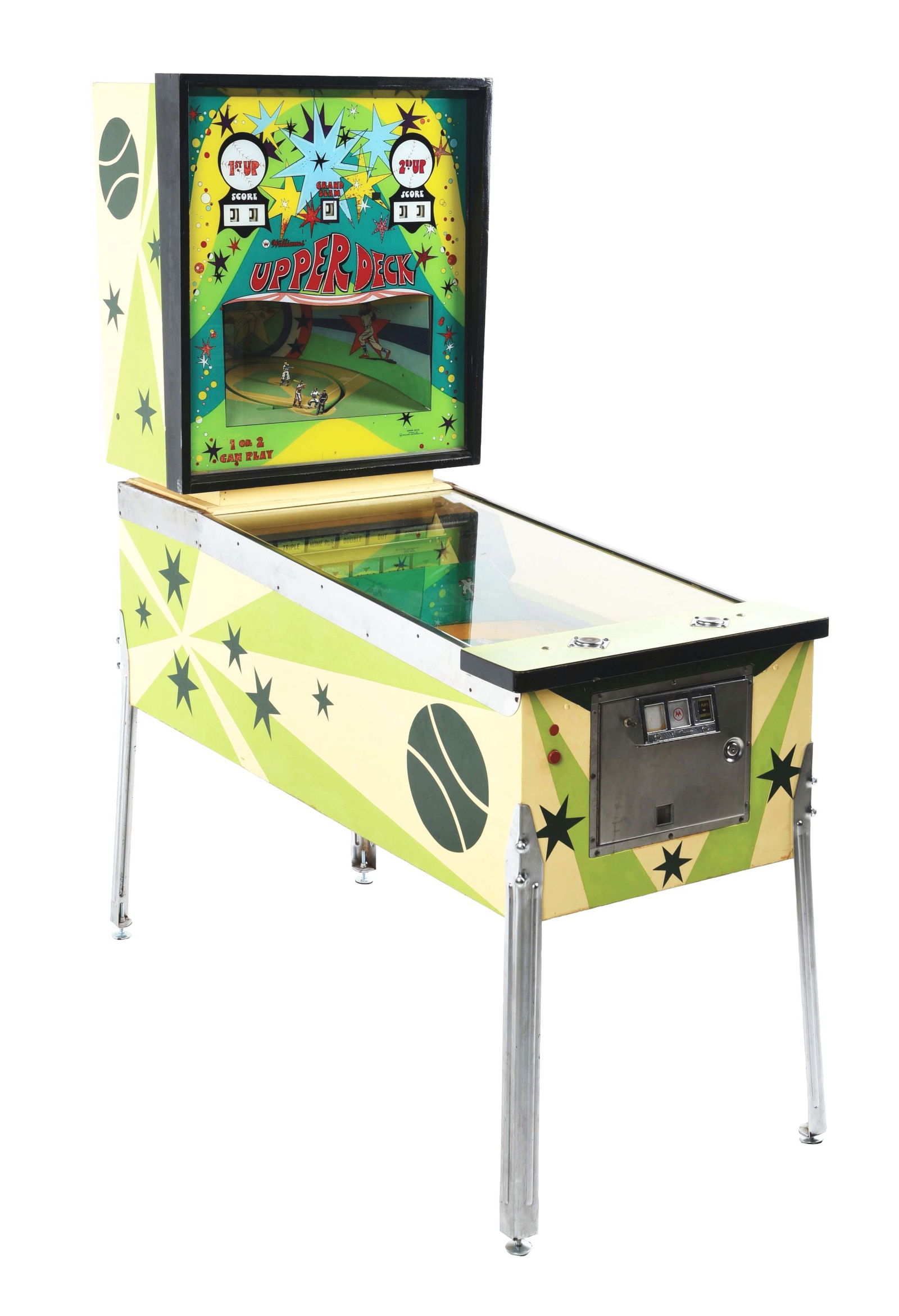 25¢ Williams Upper Deck Baseball Pinball Machine. Auction