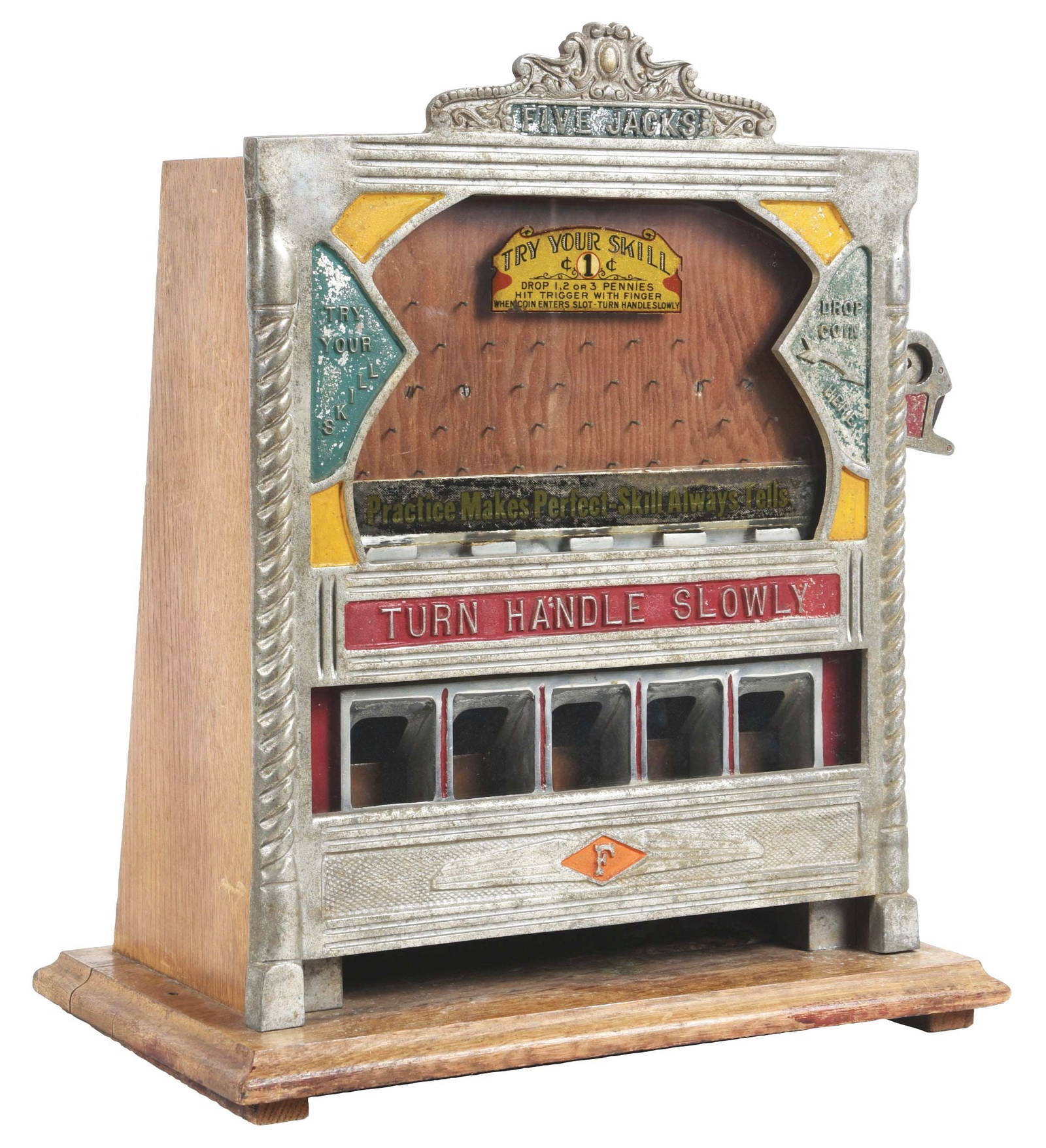 1¢ Fields Mfg. Four Jacks Counter Pocket Trade Stimulator. Auction