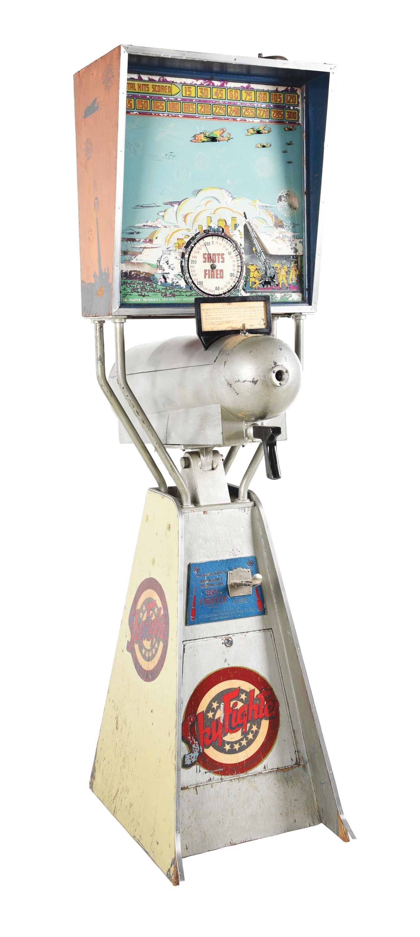 5¢ International Mutoscope "sky Fighter" Anti Aircraft Fighter Arcade ...