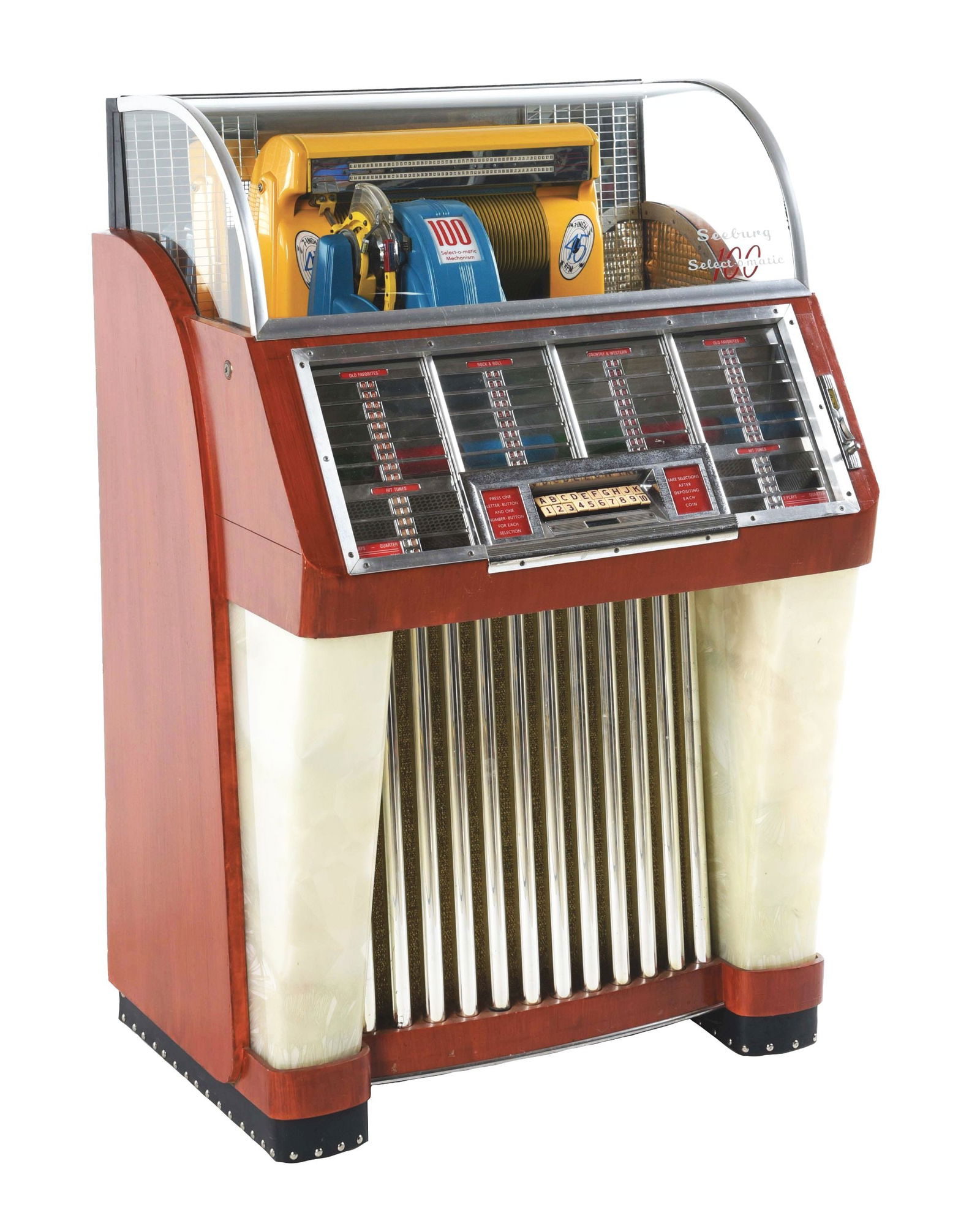 10¢ & 25¢ Seeburg 100 Select O Matic Model "c" Jukebox.