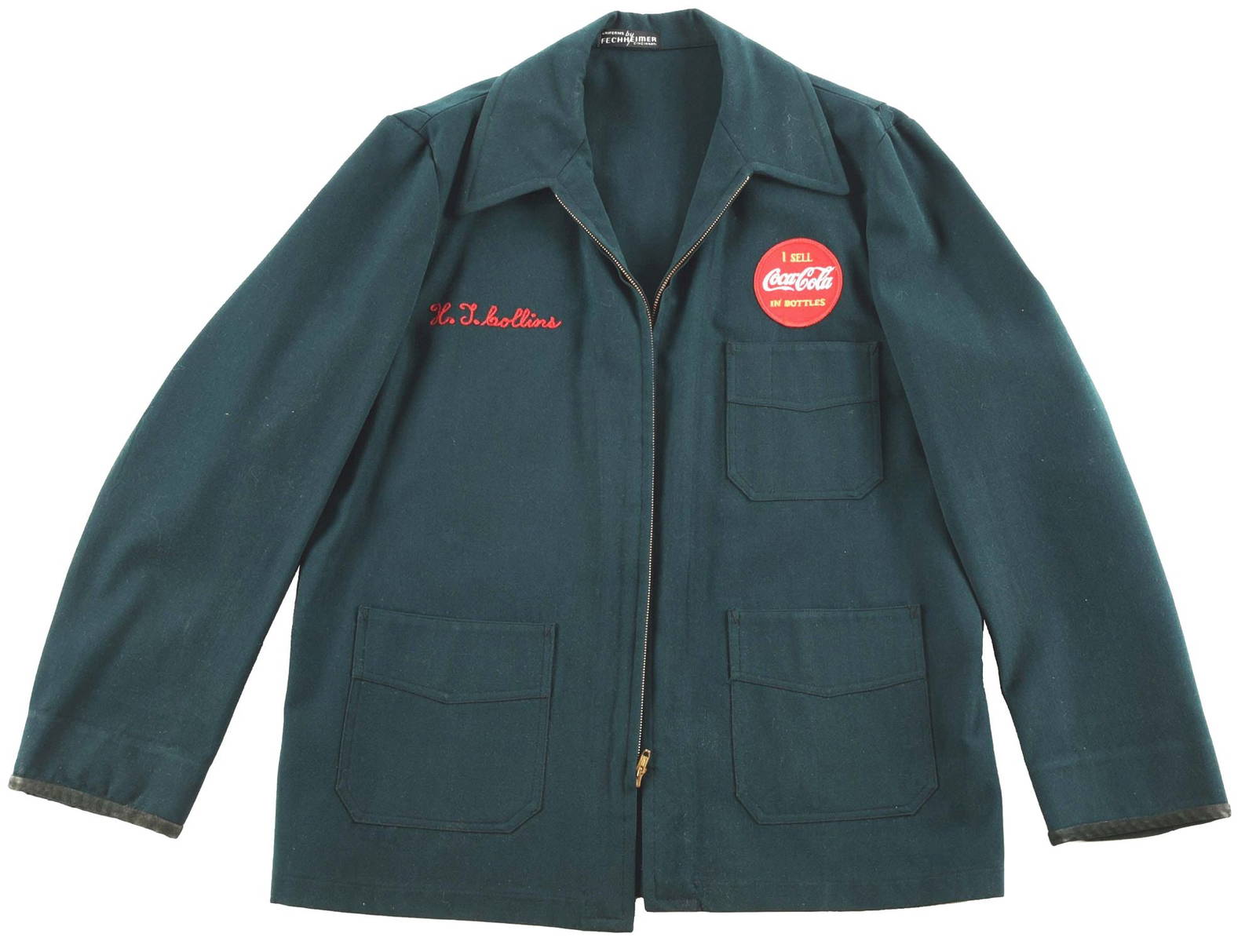 Early Coca-cola Uniform W/ "i Sell Coca-cola In Bottles" Patch. Auction