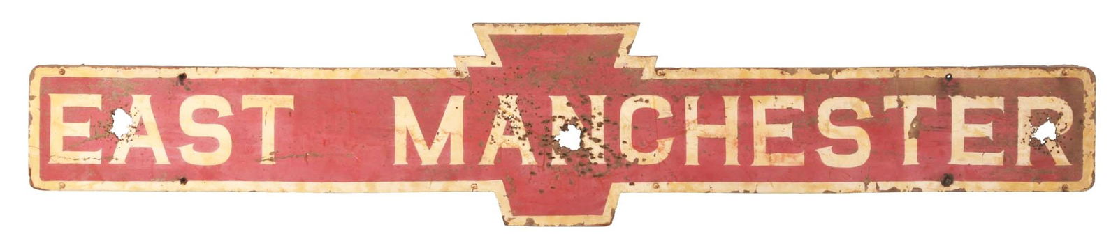 Prr Keystone Station Sign. Auction