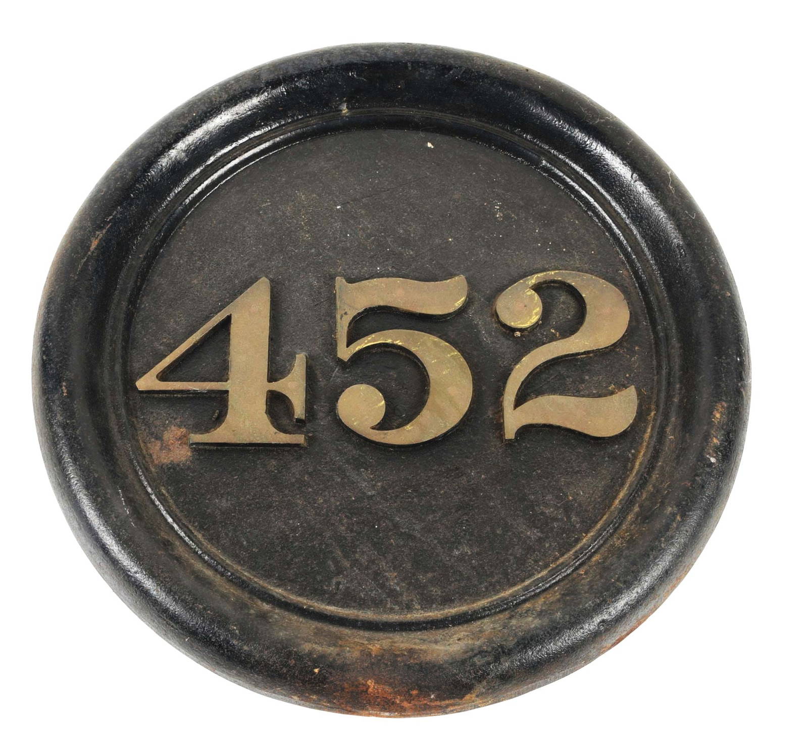 M&stl Rr Steam Locomotive Number Plate 452. Auction