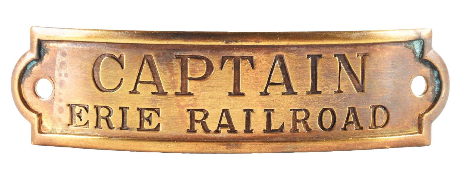 Erie Rr Railroad Uniform Hat Badge. Auction