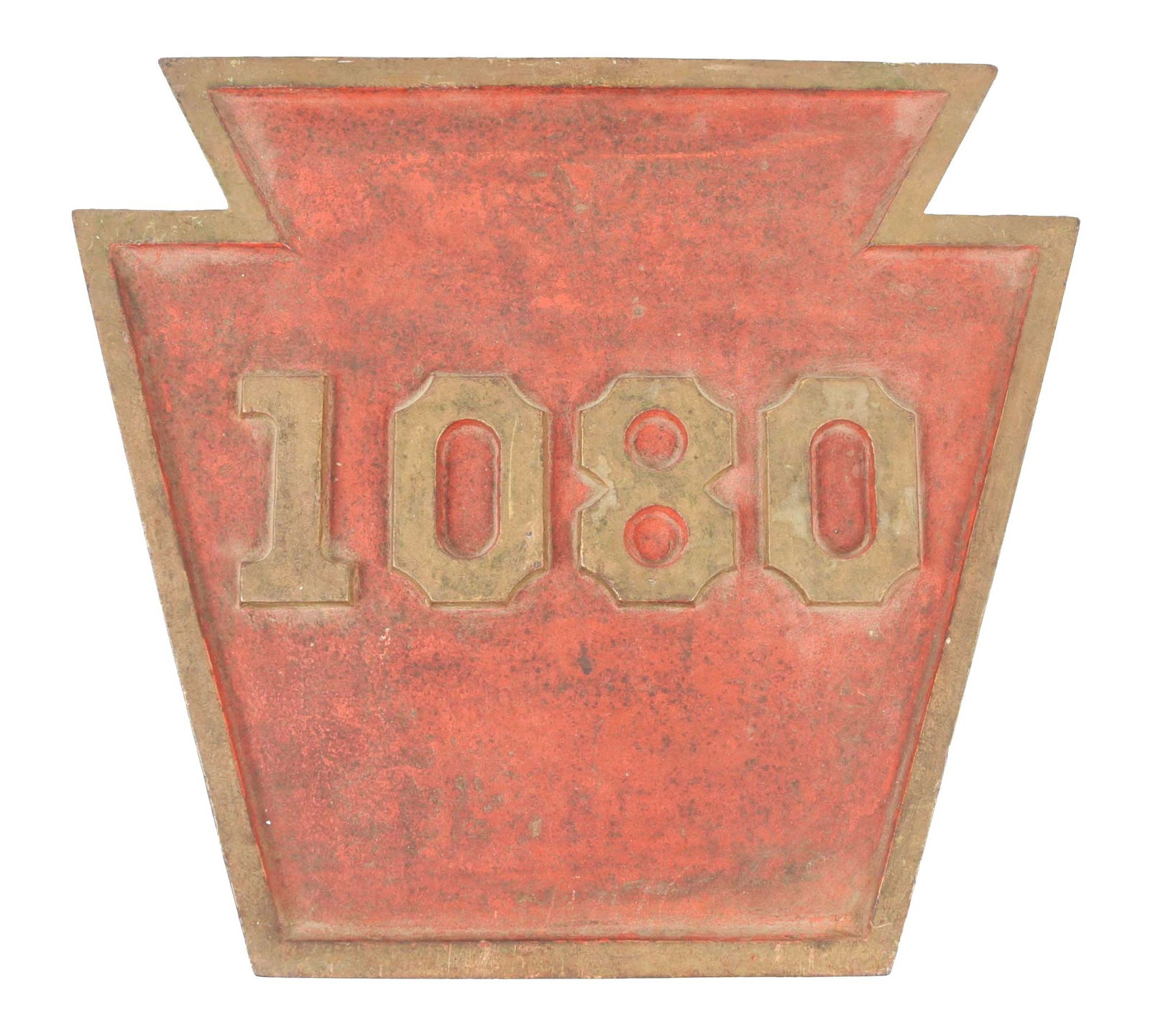 Prr Keystone Locomotive Number Plate. Auction