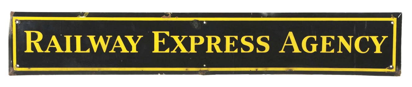 Vintage American Railway Express Cardboard/steel Sign
