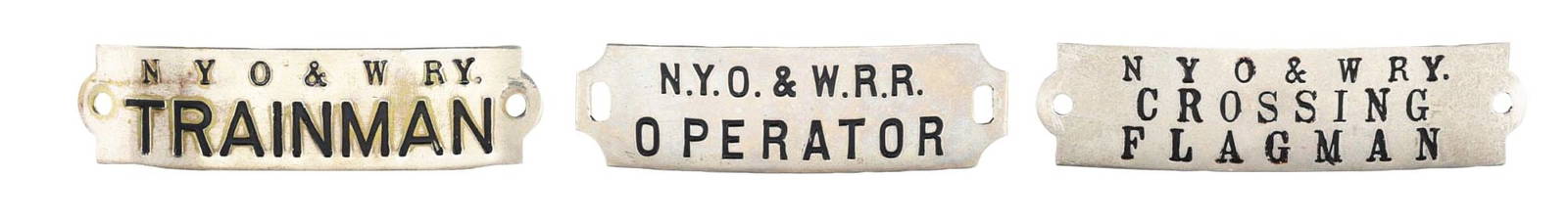 Lot Of 5: Erie Rr Railroad Uniform Hat Badges. Auction