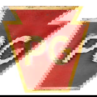 Prr Interlocking Tower Sign. Auction