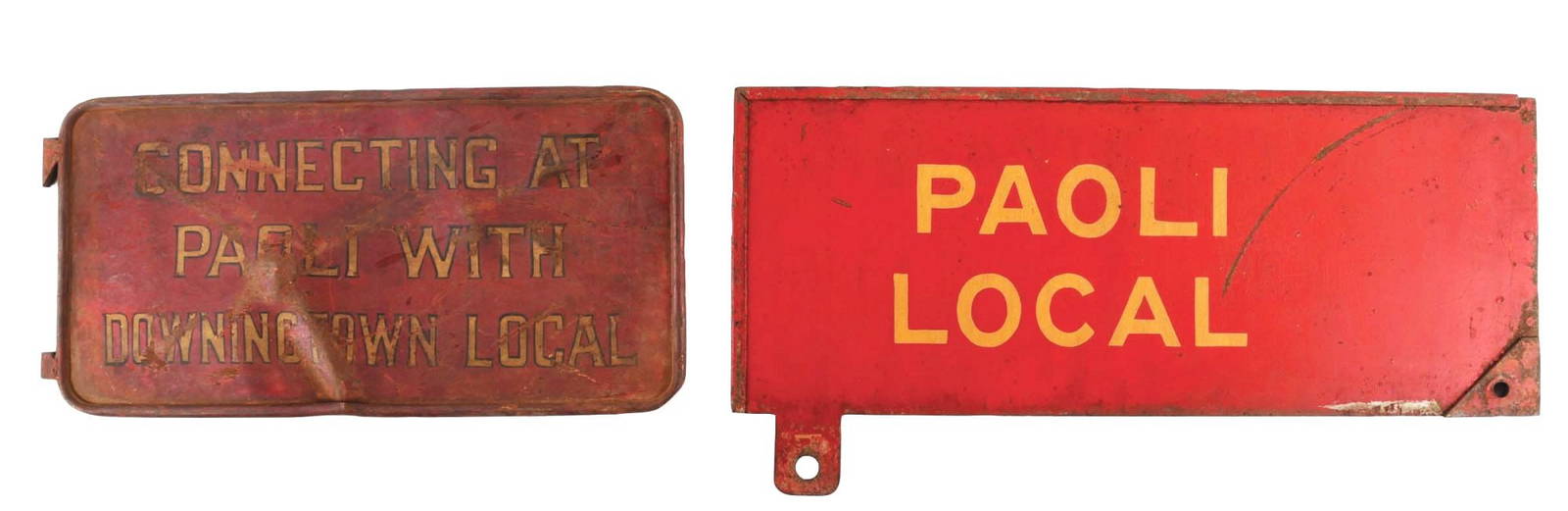 Lot Of 2: Prr Destination Signs. Auction