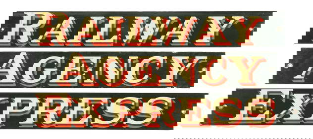 Vintage American Railway Express Cardboard/steel Sign