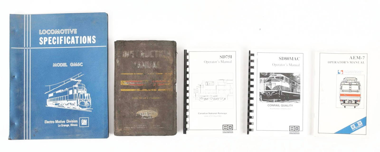 Lot Of 5: Railroad Diesel Locomotive Operating Manuals. Auction