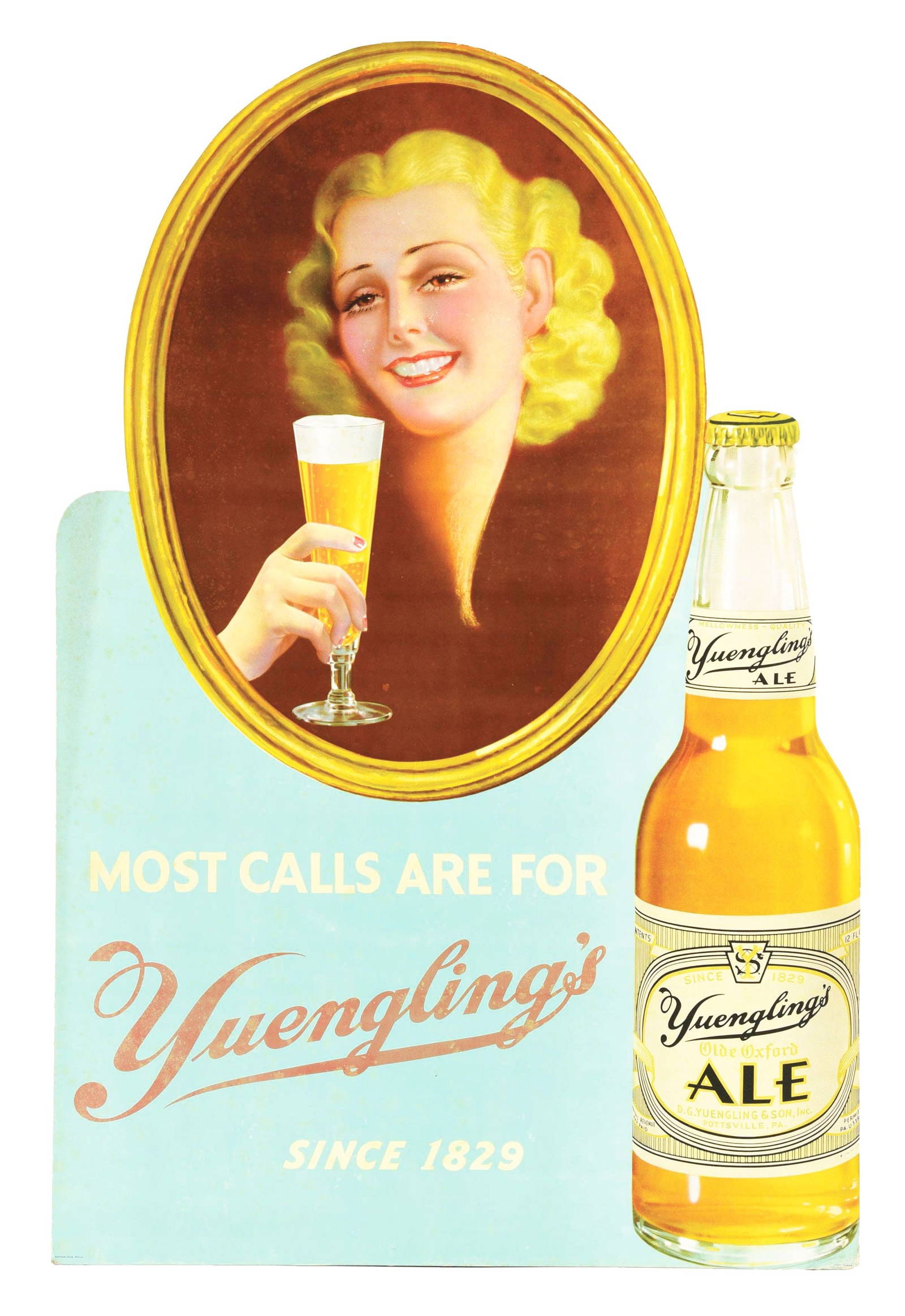 Most Calls Are For Yuengling's Cardboard Stand-up Display. Auction