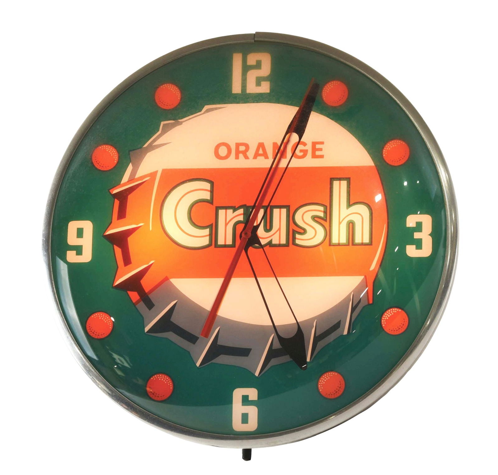 Orange Crush Pam Clock. Auction
