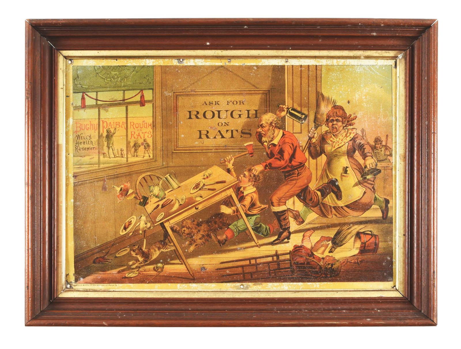 Ask For Rough On Rats Tin Lithograph W/ Outstanding Early Graphics. Auction